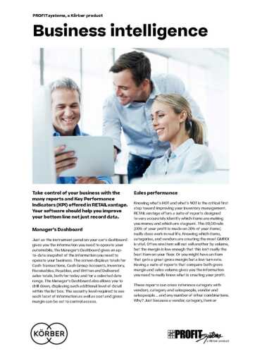 Business Intelligence Brochure | Retail POS Systems Software